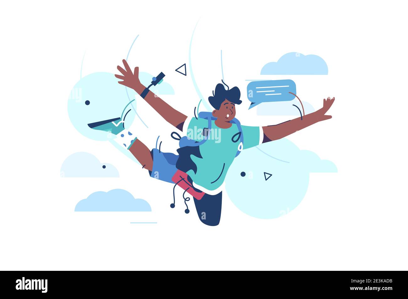 Extreme skydiving activities Stock Vector Image & Art - Alamy