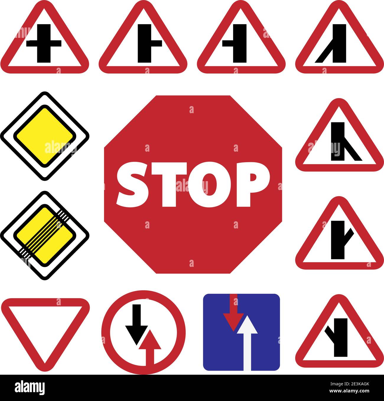 Elegant Traffic Signs Set Created For Mobile, Web And Applications ...