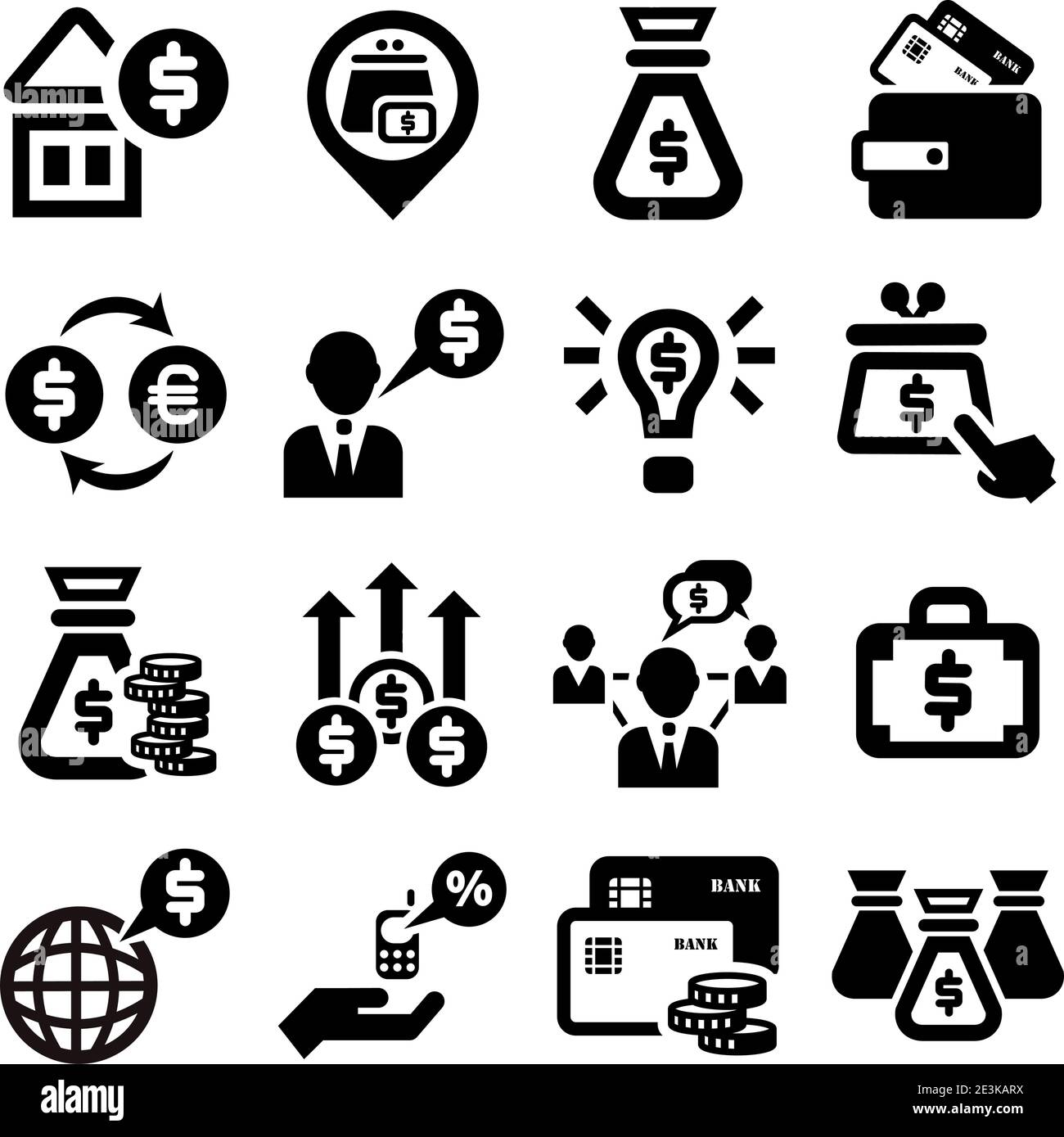 Financial resources icons set Stock Vector Images - Alamy