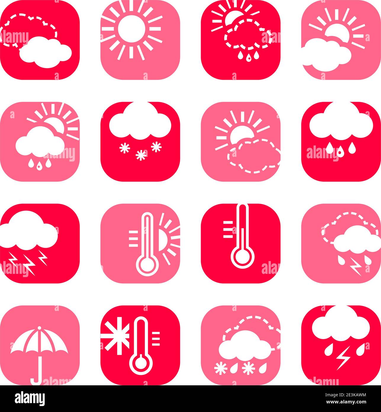 Elegant Colorful Weather Icons Set Created For Mobile, Web And ...
