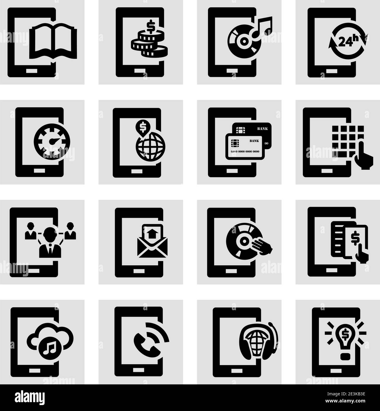 Vector mobile icons hi-res stock photography and images - Alamy