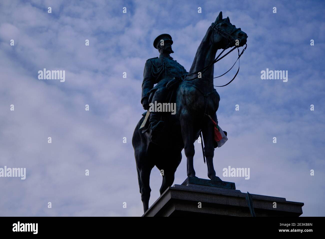 Statue of Tsar Alexander II in center of capital city of Bulgaria ...