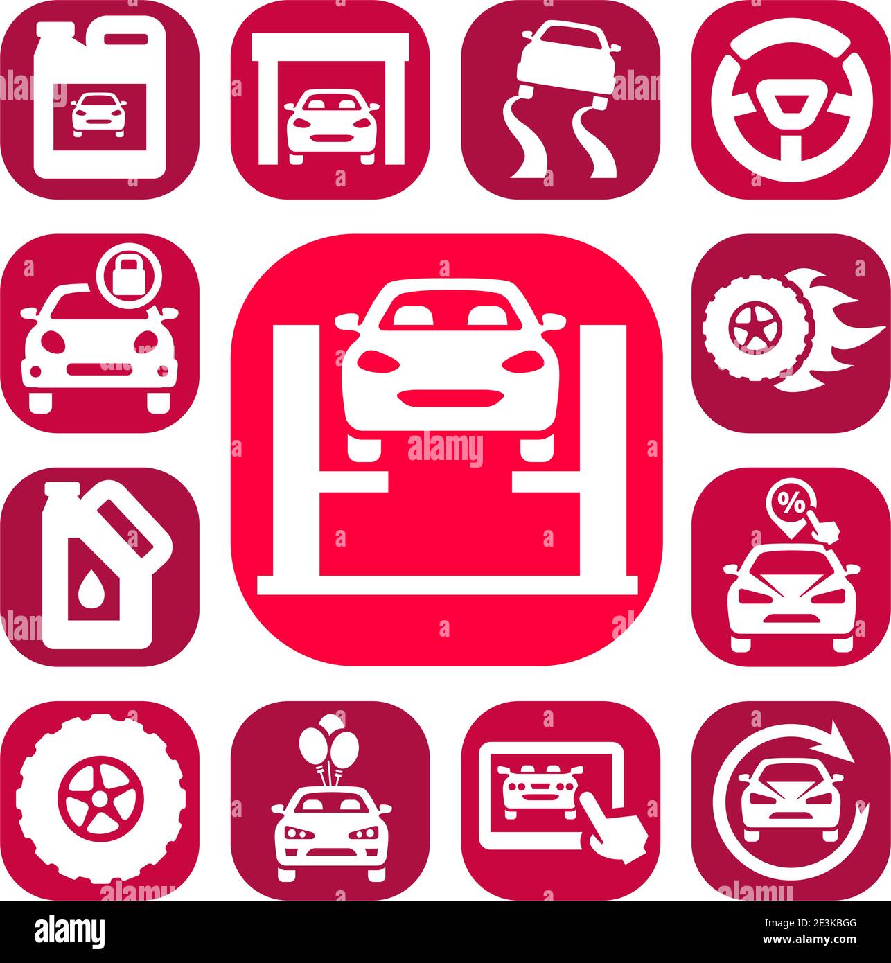 Color Auto Icons Set Created For Mobile, Web And Applications Stock ...