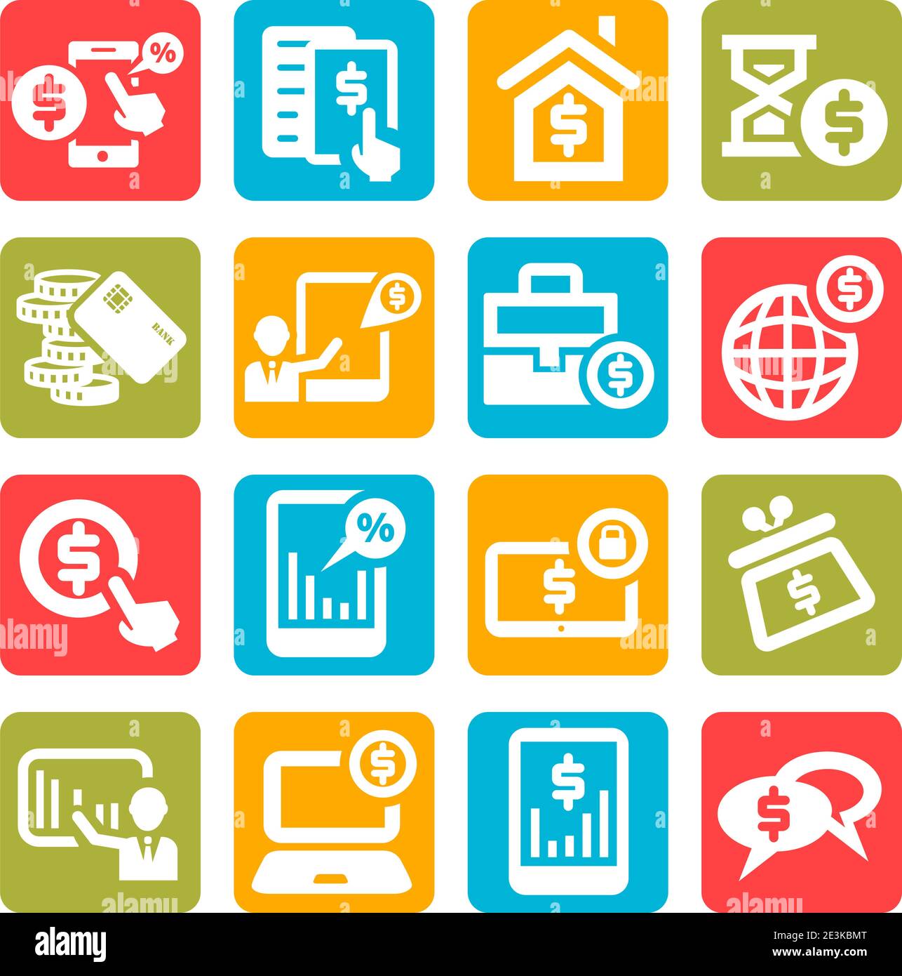 Financial icons hi-res stock photography and images - Alamy