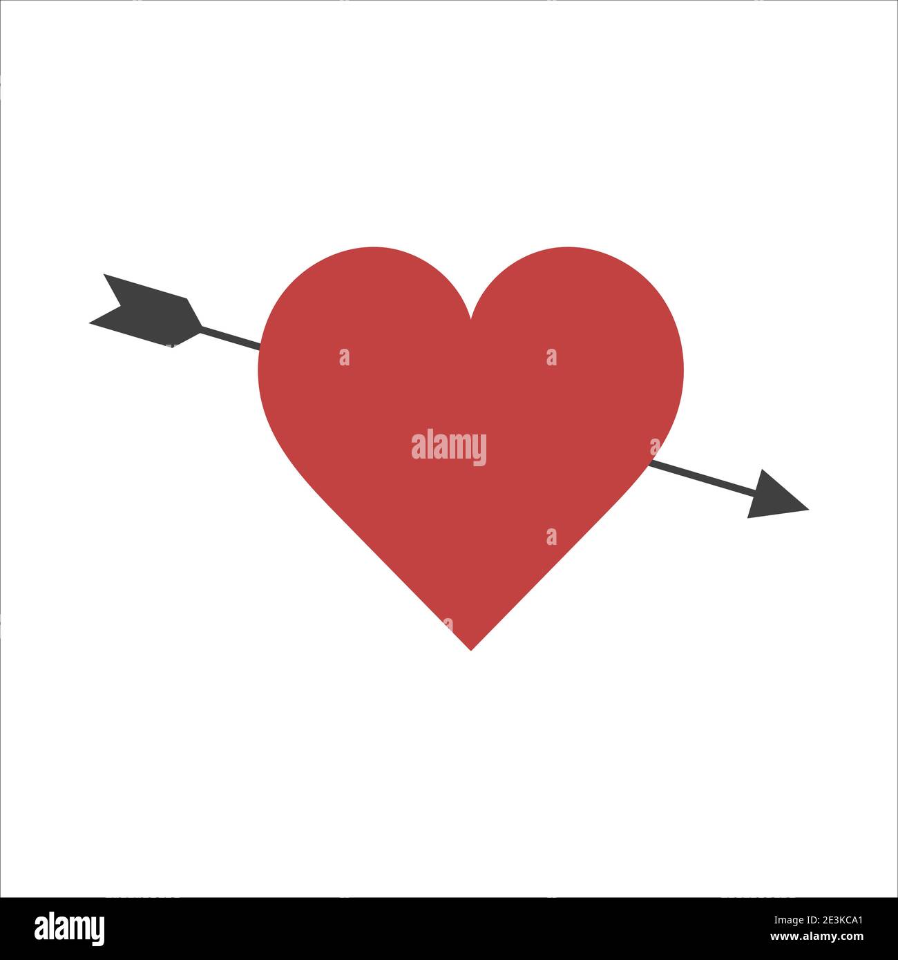 vector image of heart arrow icon on white background. EPS10 Stock ...