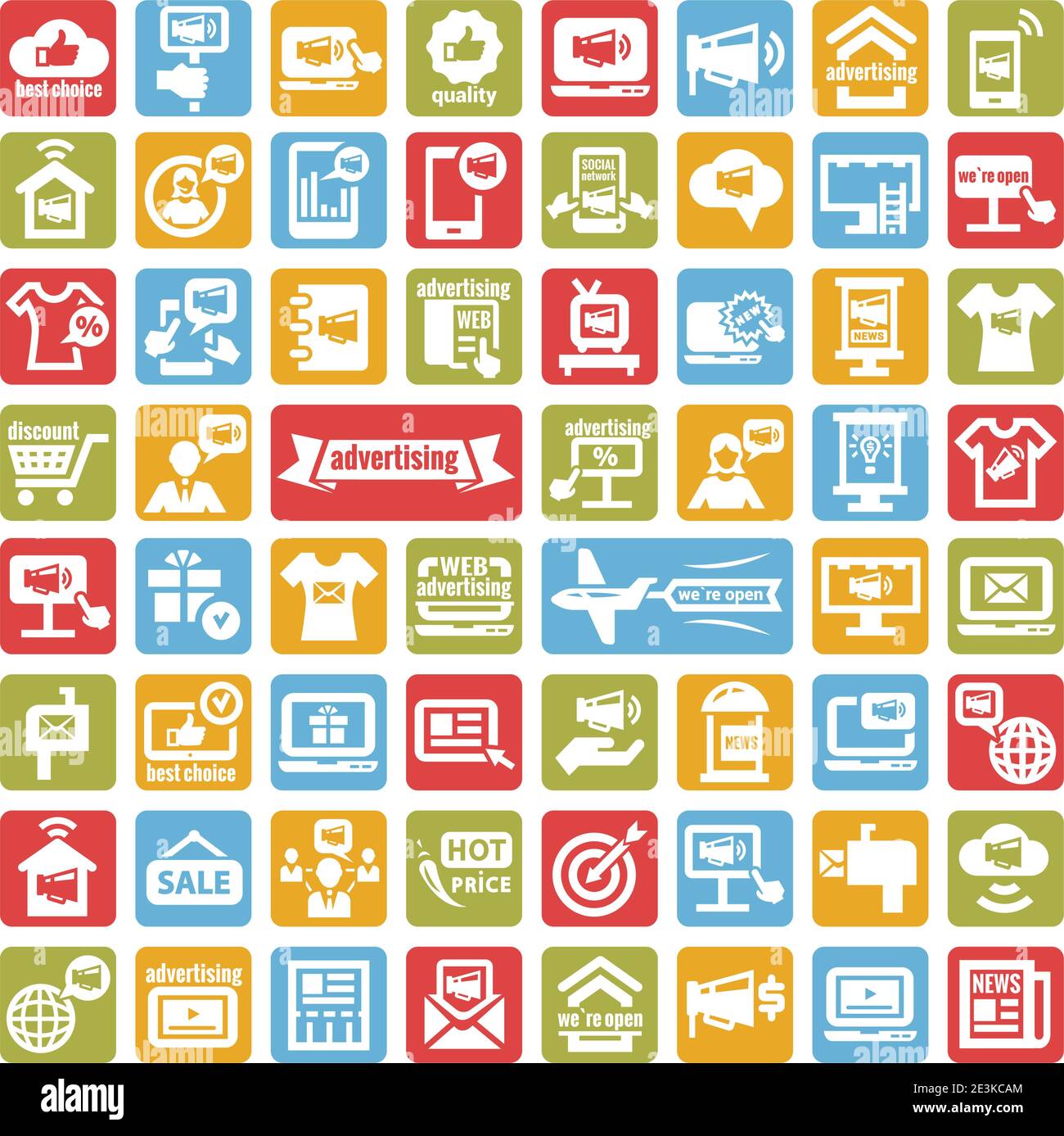 Set of diagram and graph color icons hi-res stock photography and ...