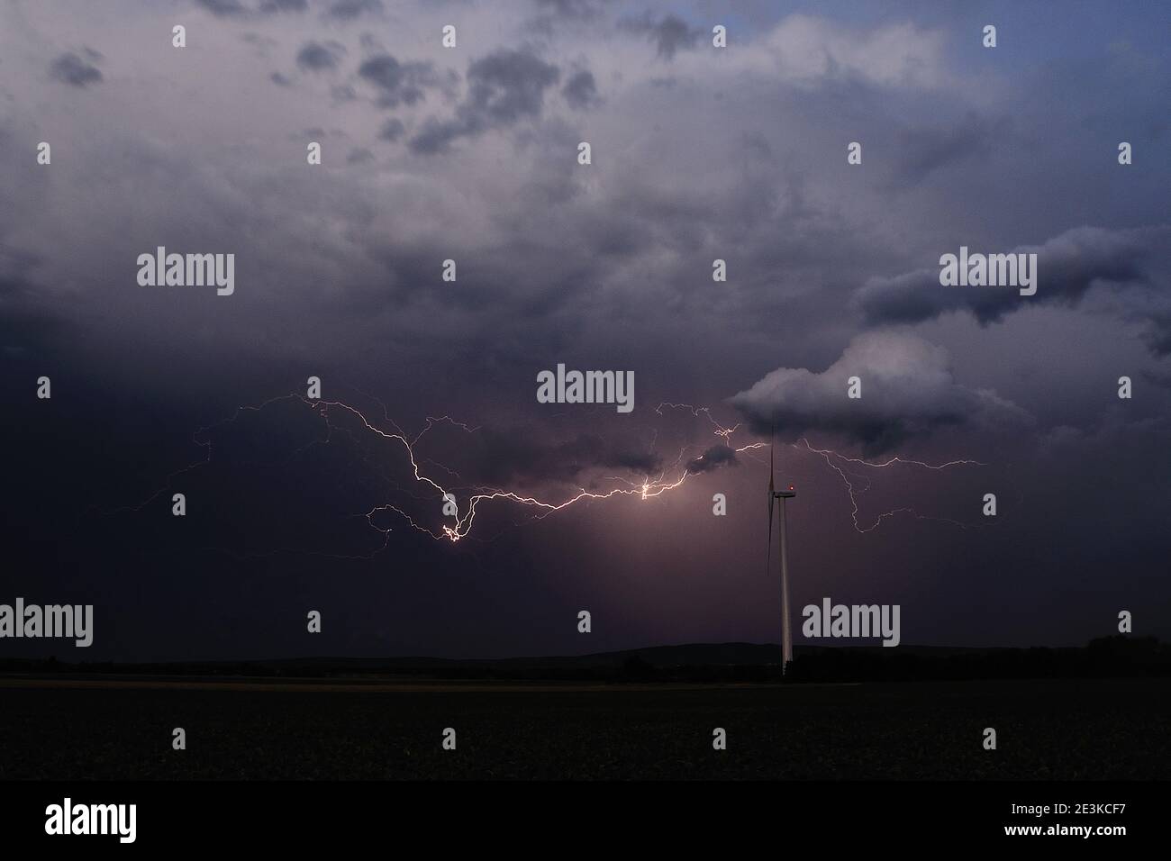 Lightning Storm Wind Turbine High Resolution Stock Photography and ...