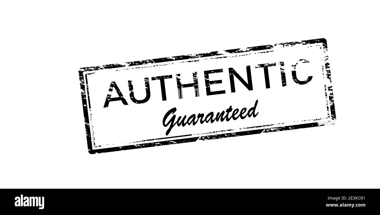 Rubber stamp with text authentic guaranteed inside, vector illustration ...