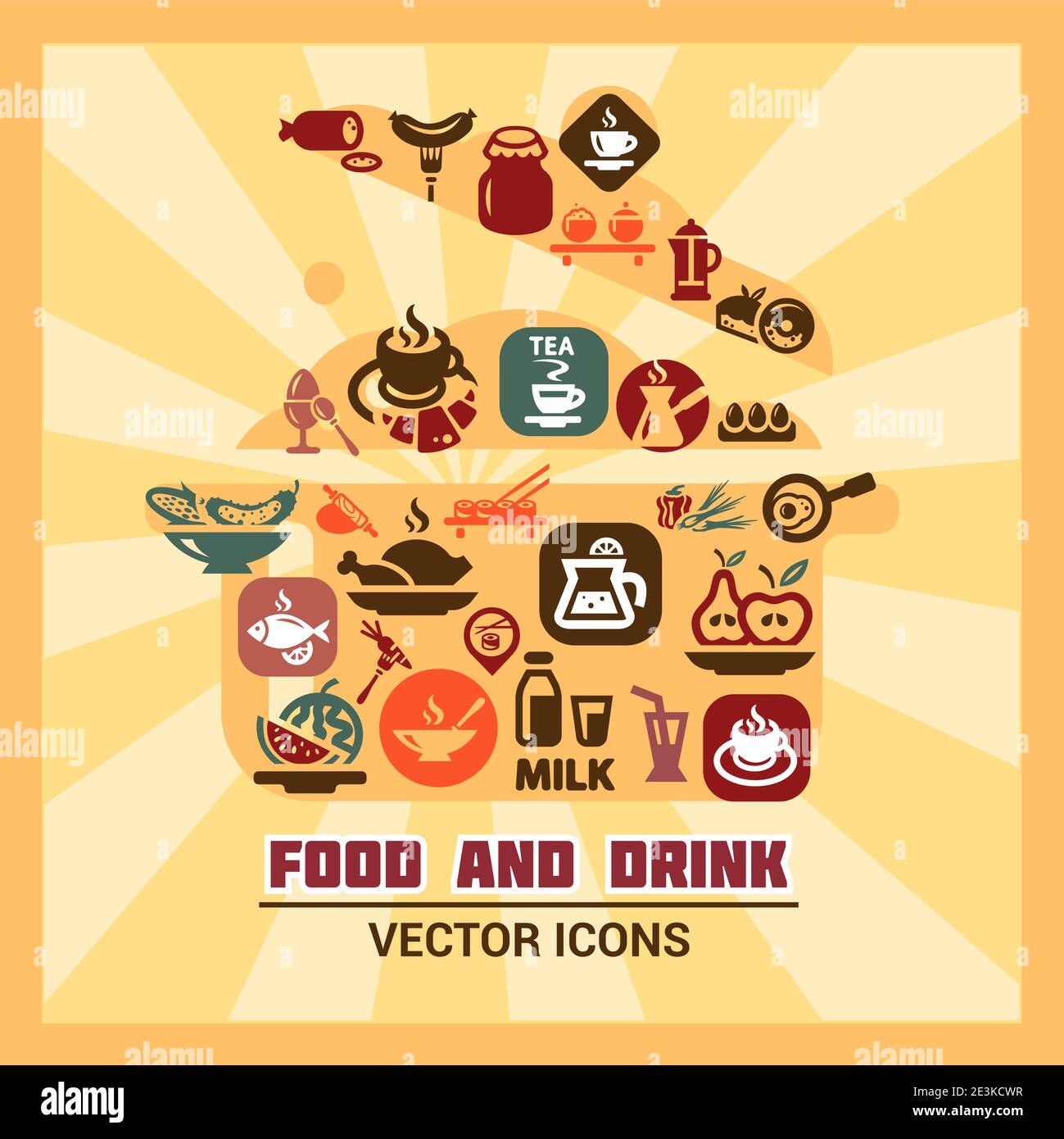 Elegant dining icons Stock Vector Images - Alamy