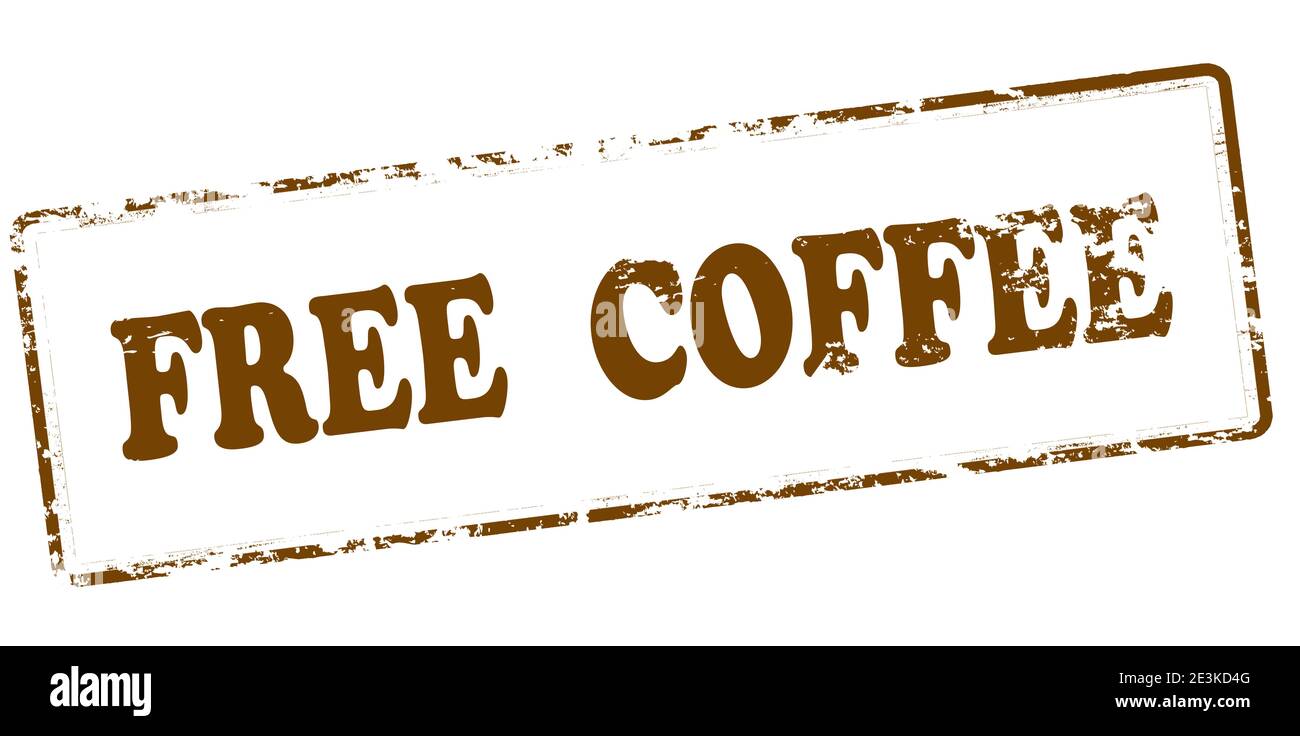 Rubber stamp with text free coffee inside, vector illustration Stock ...