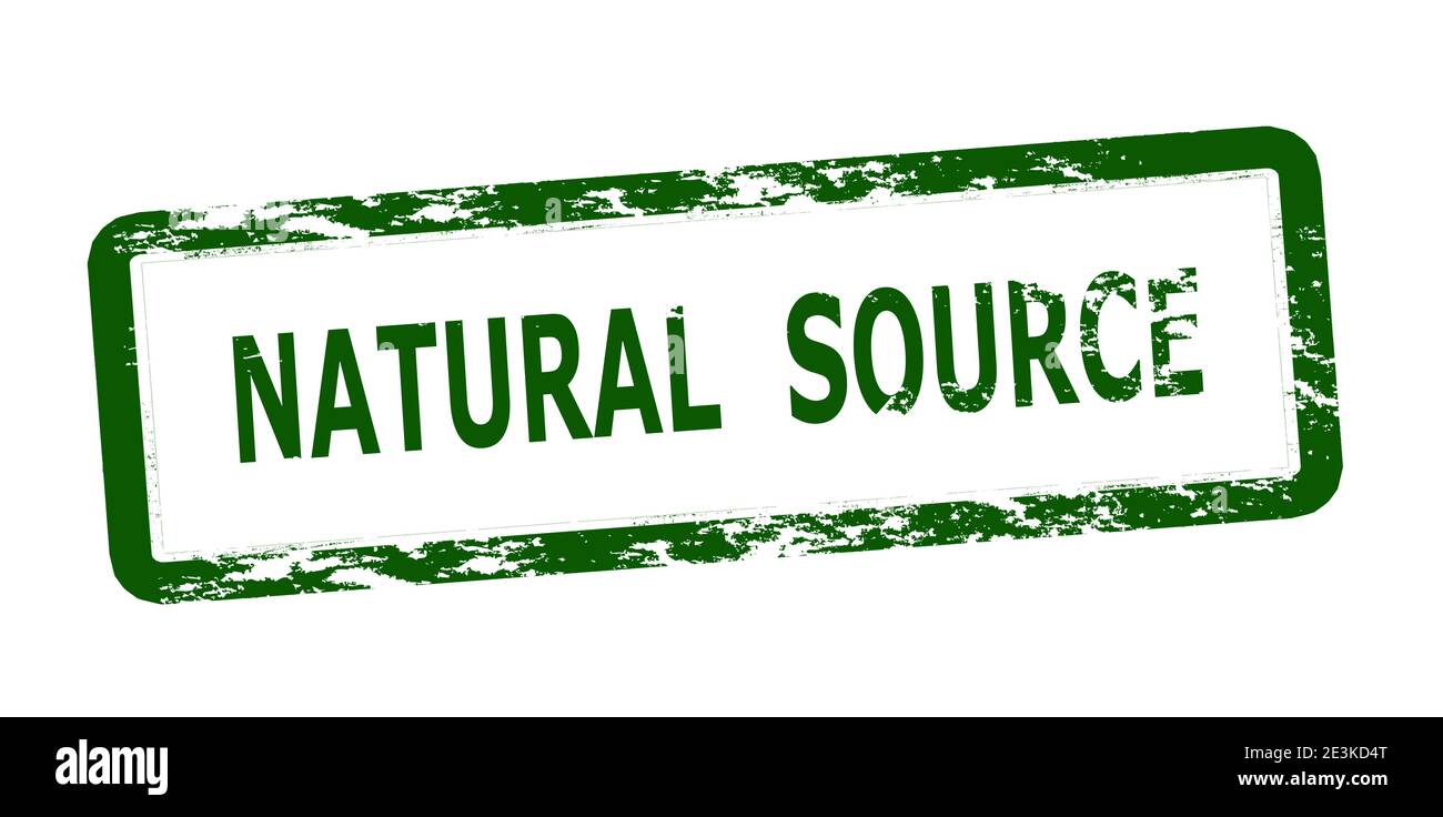 Rubber stamp with text natural source inside, vector illustration Stock ...