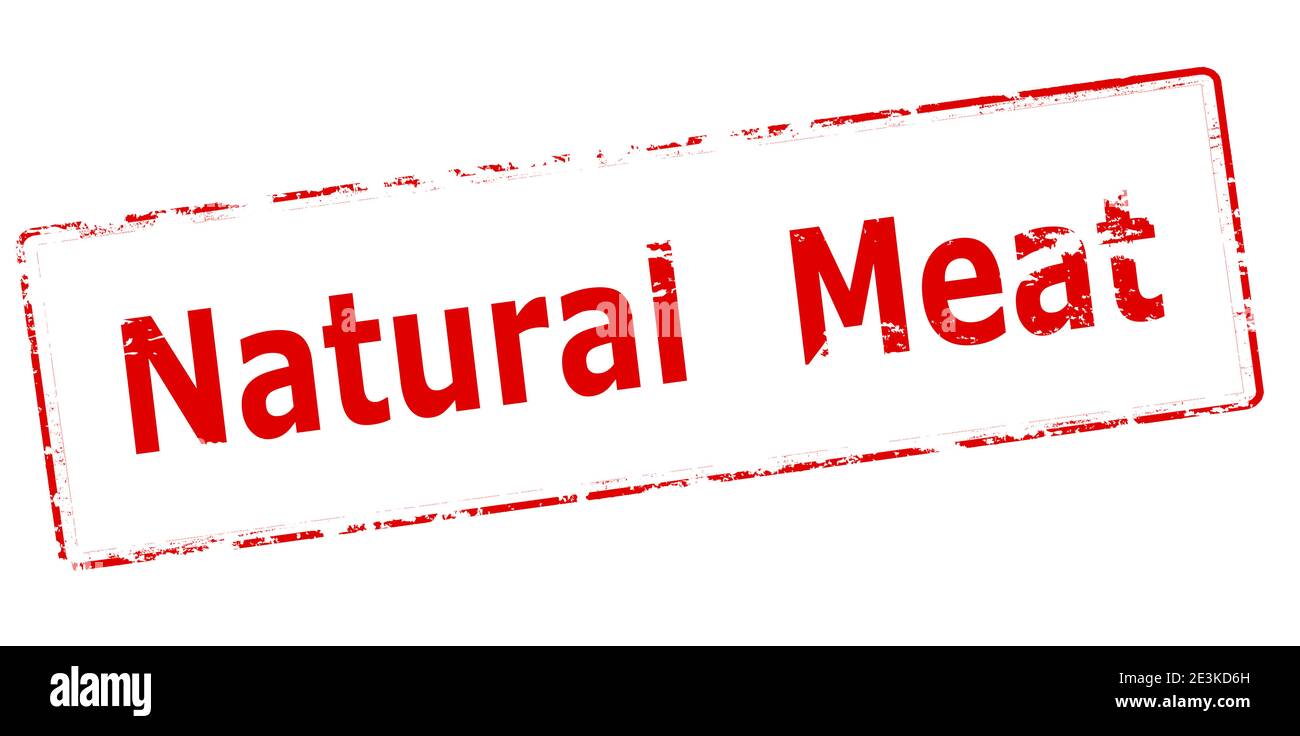 Rubber stamp with text natural meat inside, vector illustration Stock ...