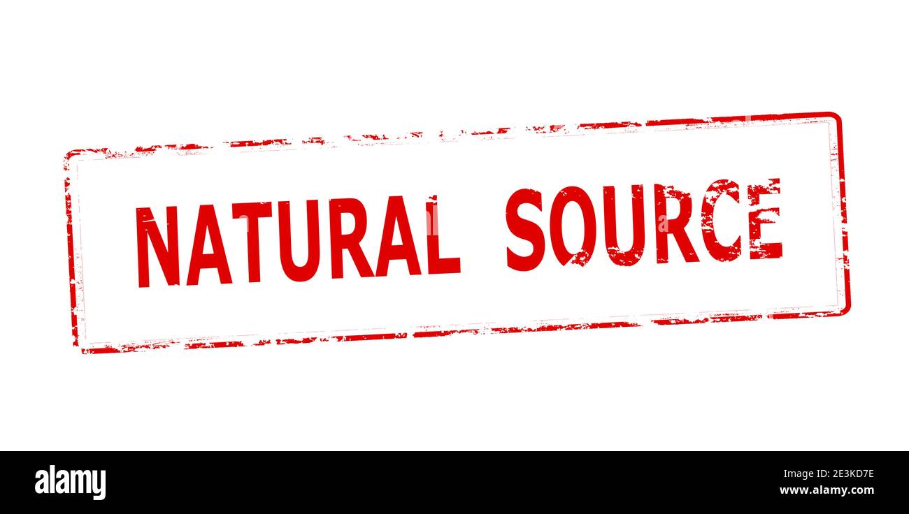 Rubber stamp with text natural source inside, vector illustration Stock ...