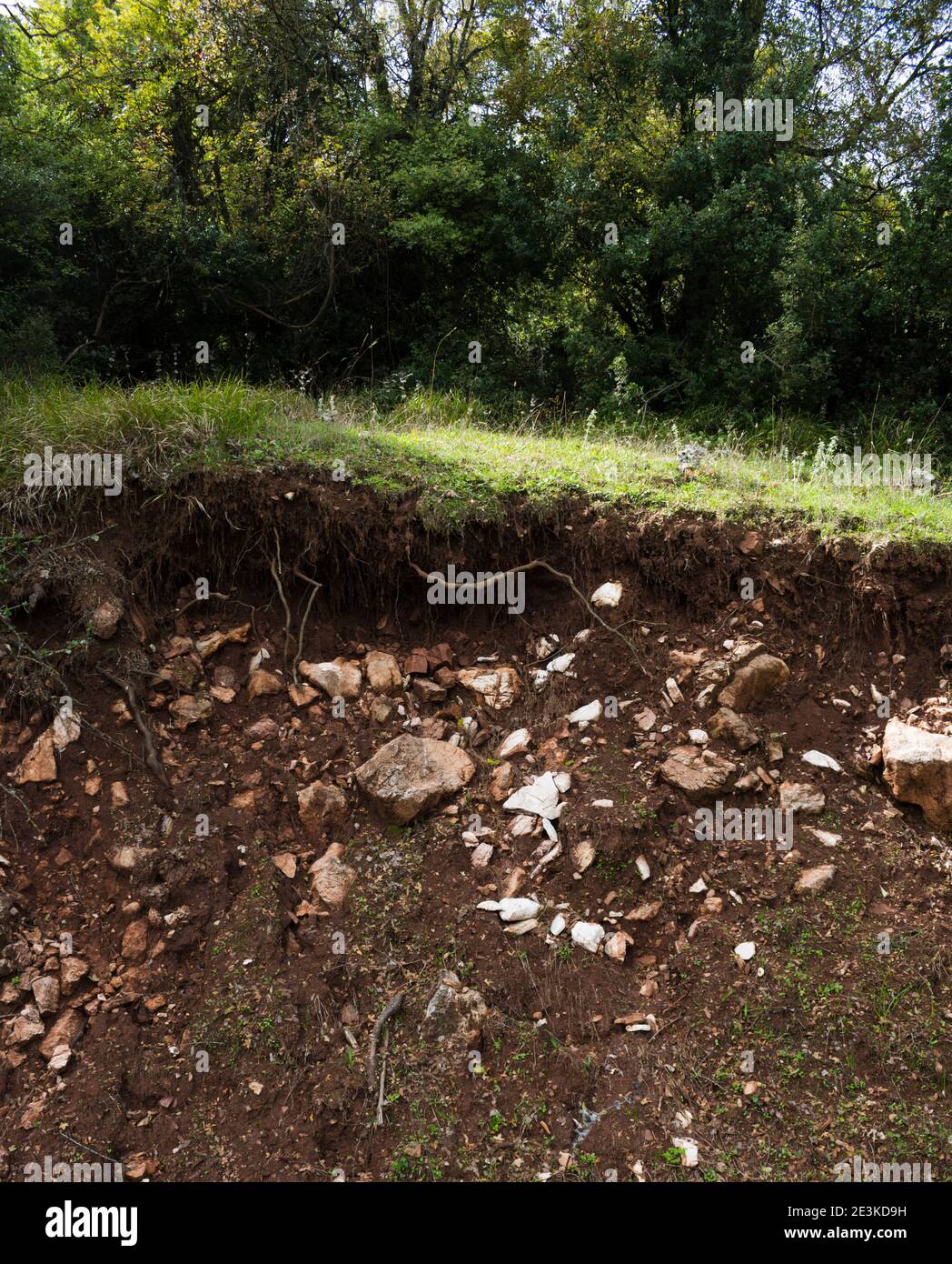 Landslide beacuse of heavy rain. Landslide damaged in powerful flood ...