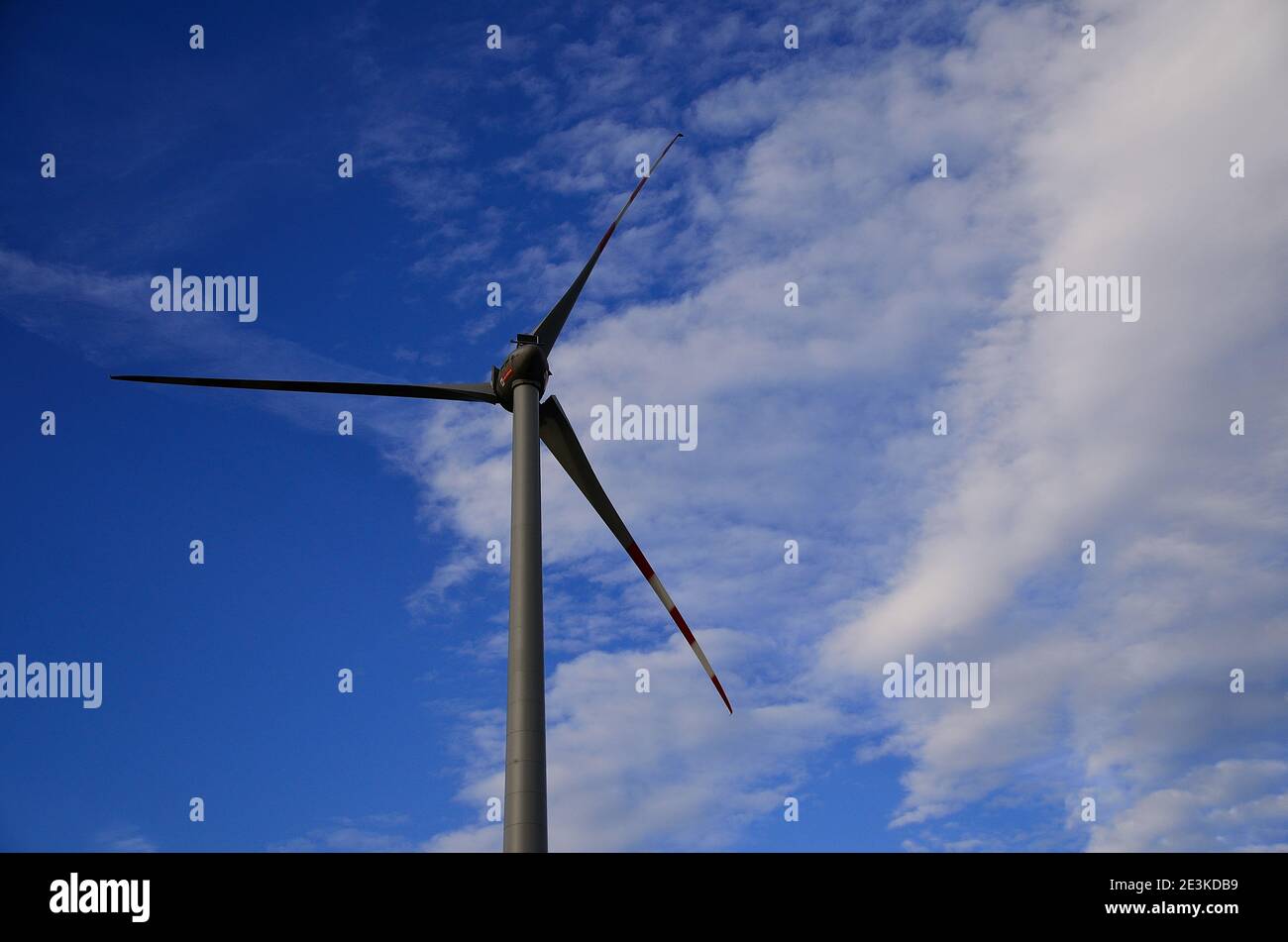 high windmill with blue sky and clouds Stock Photo - Alamy