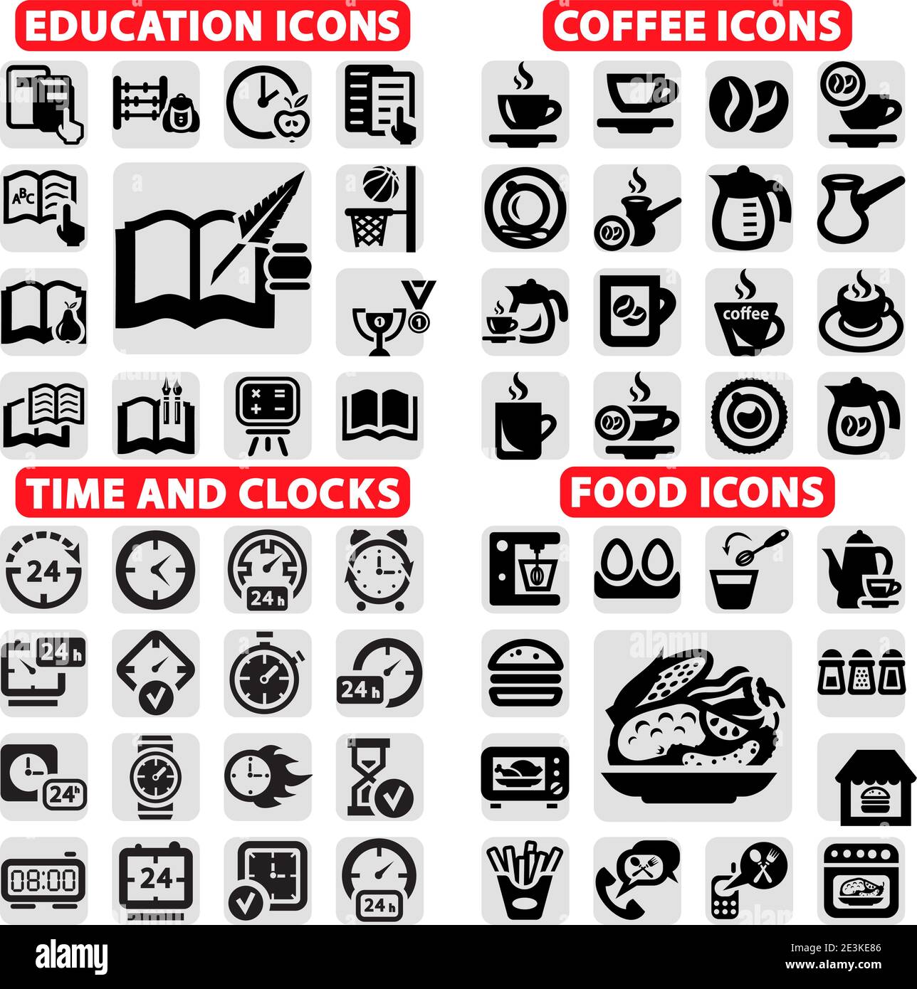 Elegant dining icons Cut Out Stock Images & Pictures - Alamy