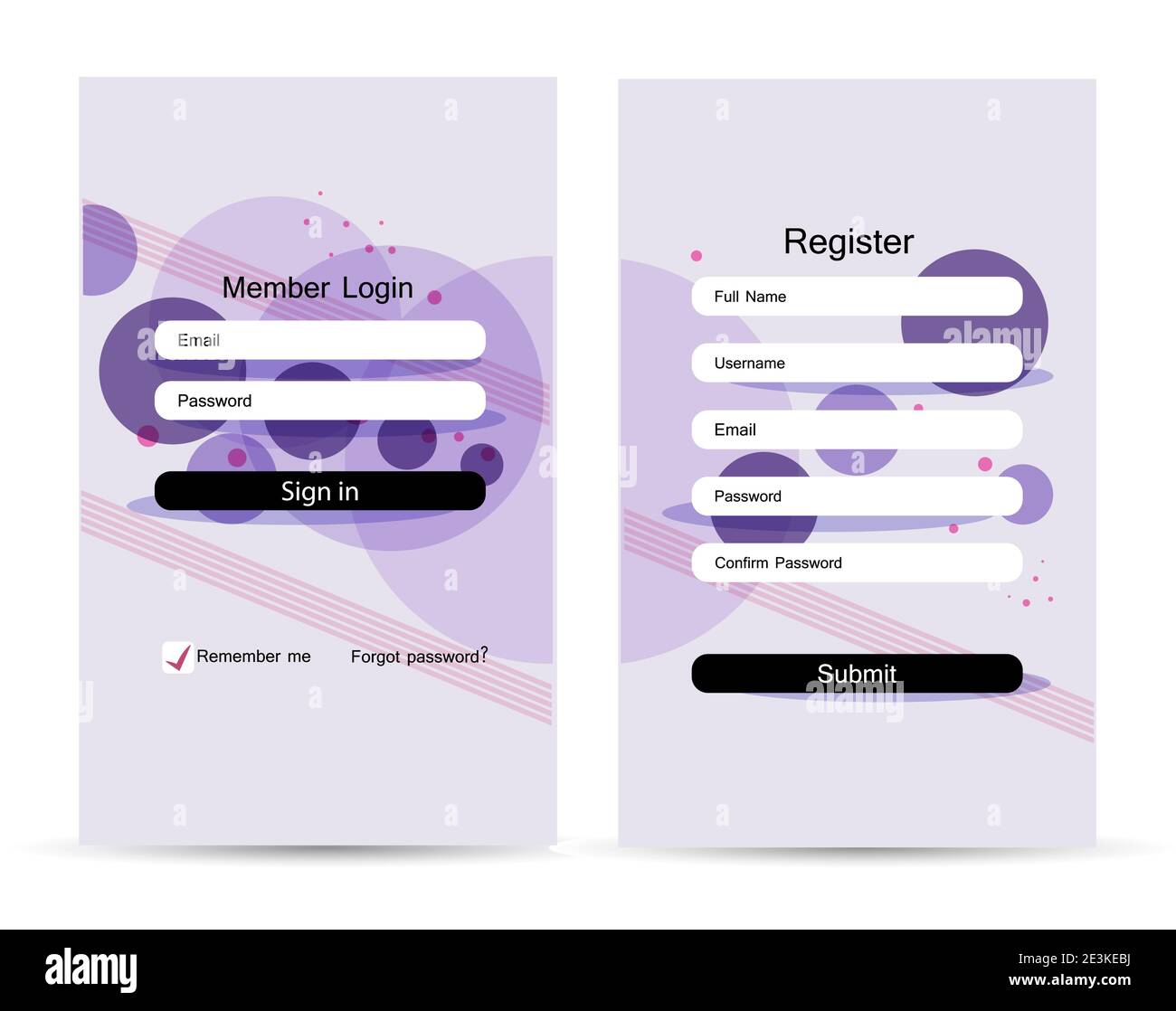 Register form illustration hi-res stock photography and images - Alamy
