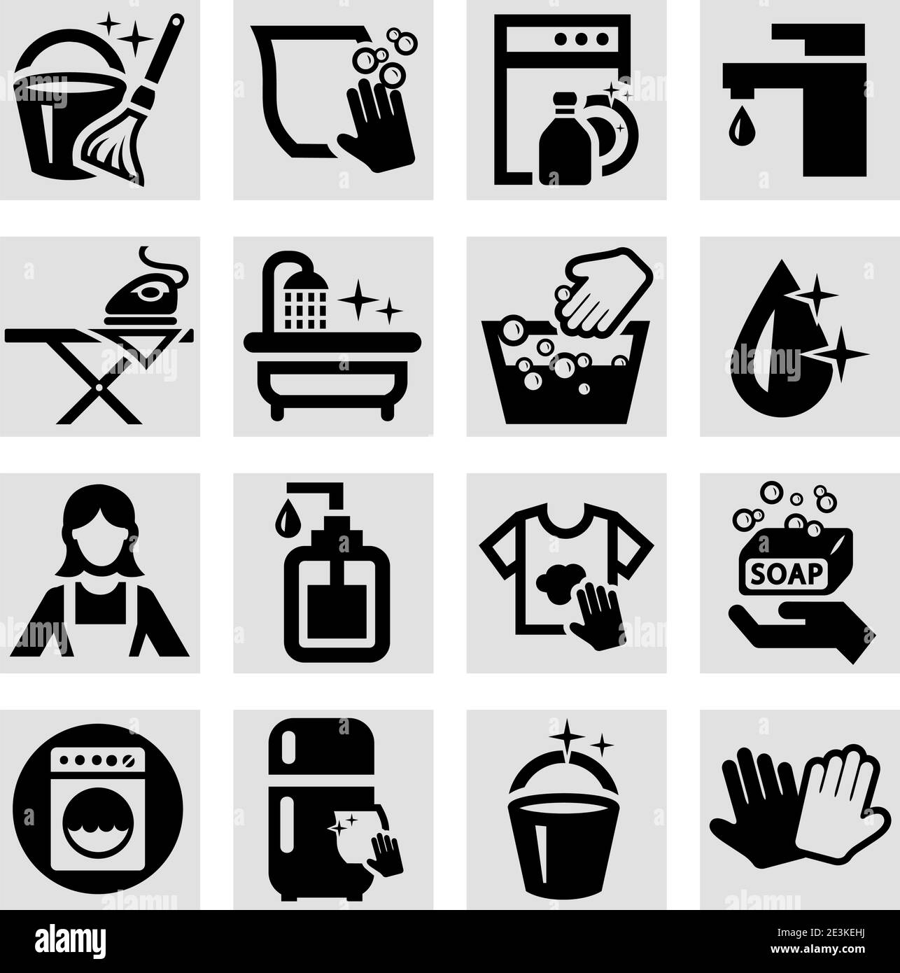 vector cleaning icons Stock Vector Image & Art - Alamy