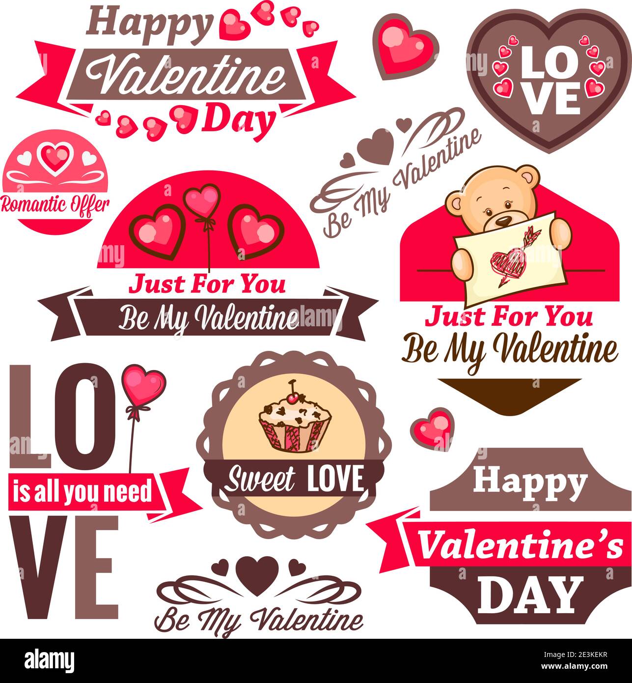 valentine`s day logos Stock Vector Image & Art - Alamy