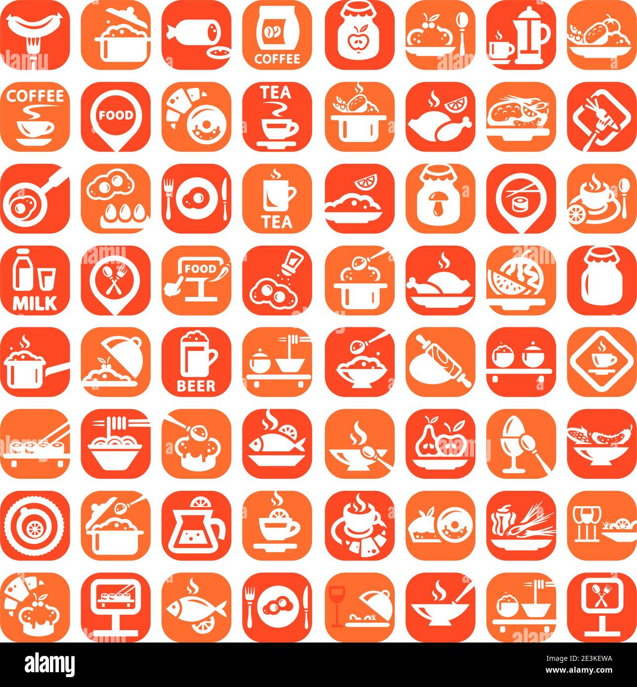 big food icon set Stock Vector Image & Art - Alamy