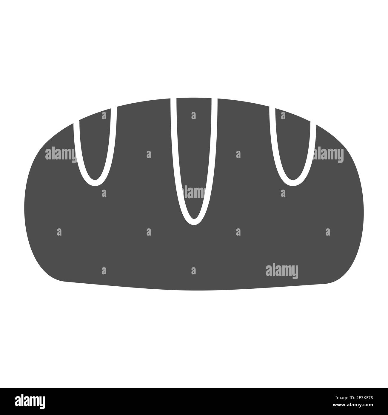 Bread solid icon, bakery concept, loaf sign on white background, loaf ...