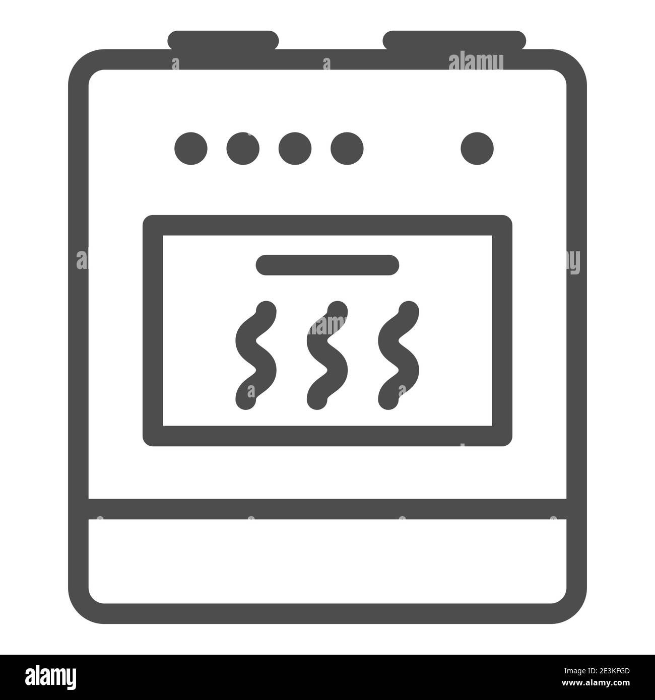 Stove line icon, bakery concept, oven sign on white background, kitchen ...