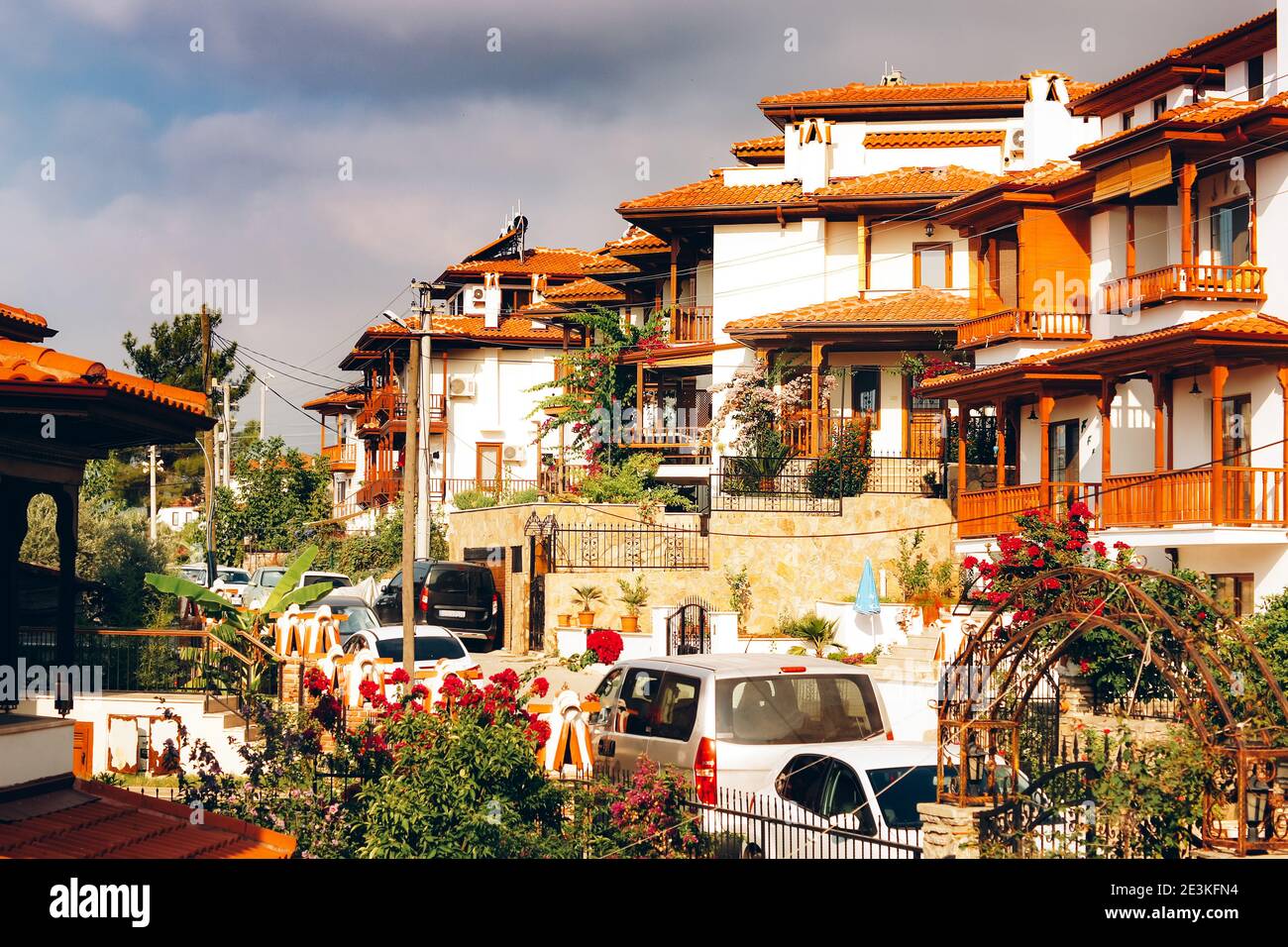 Seaside town Akyaka, Ula district of Mugla province in southwestern ...