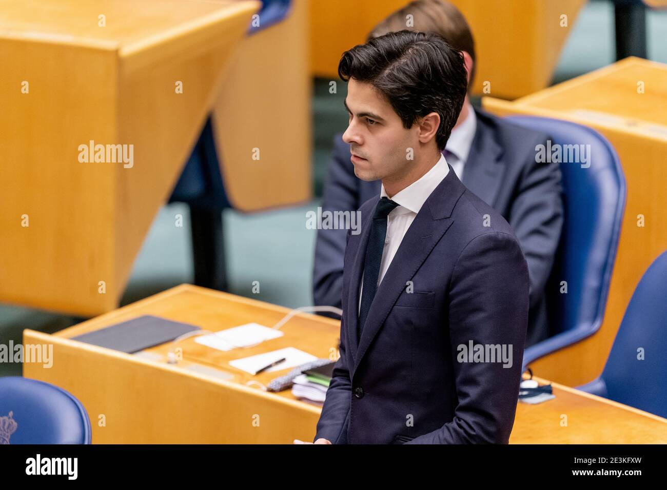 THE HAGUE, NETHERLANDS - JANUARY 19: Rob Jetten of D66 seen during the ...