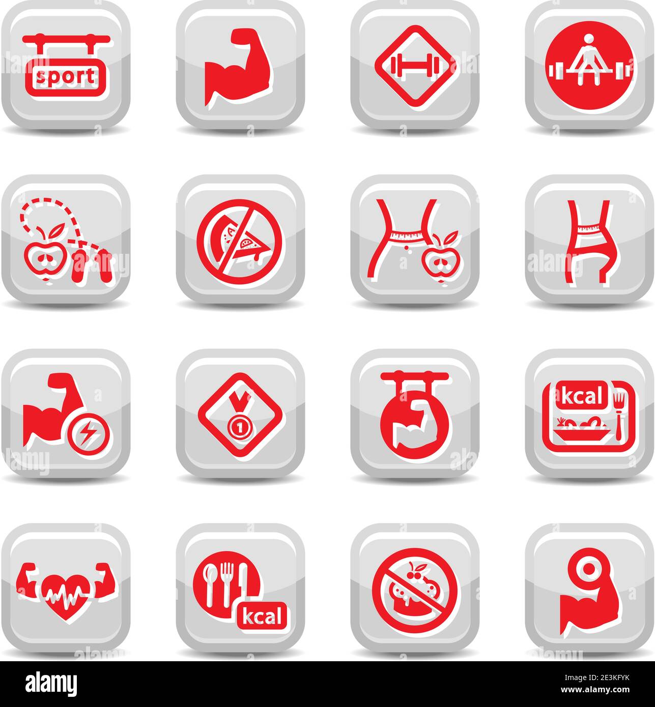 Exercise fitness icons gym Stock Vector Images - Alamy