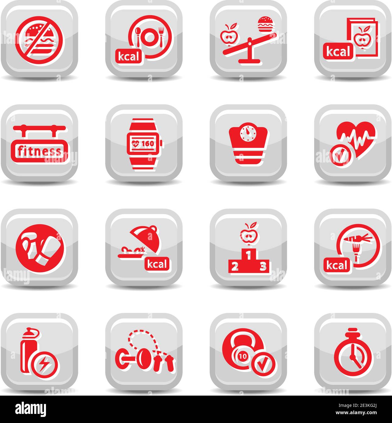 fitness and diet icons Stock Vector Image & Art - Alamy
