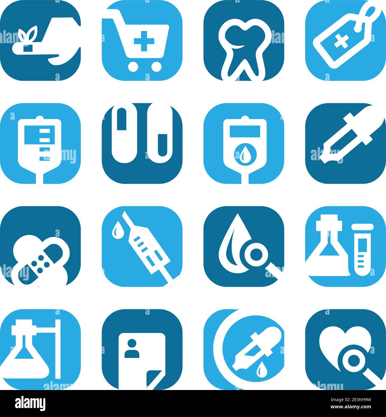 Medical application icons set Cut Out Stock Images & Pictures - Alamy
