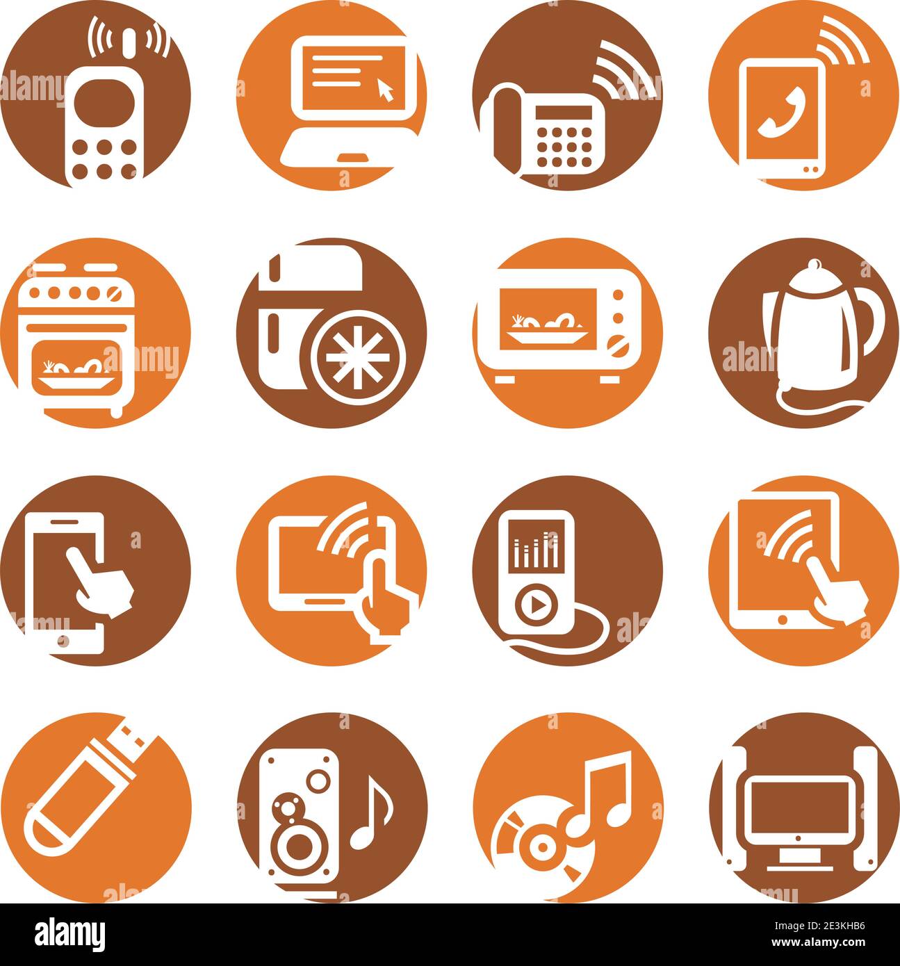 color electronic devices icons Stock Vector Image & Art - Alamy