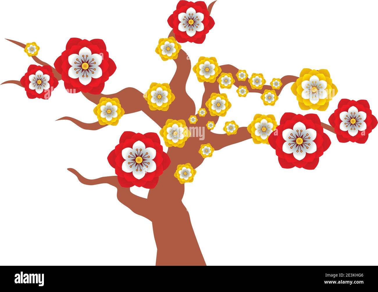 Blossom of bushes Stock Vector Images - Alamy
