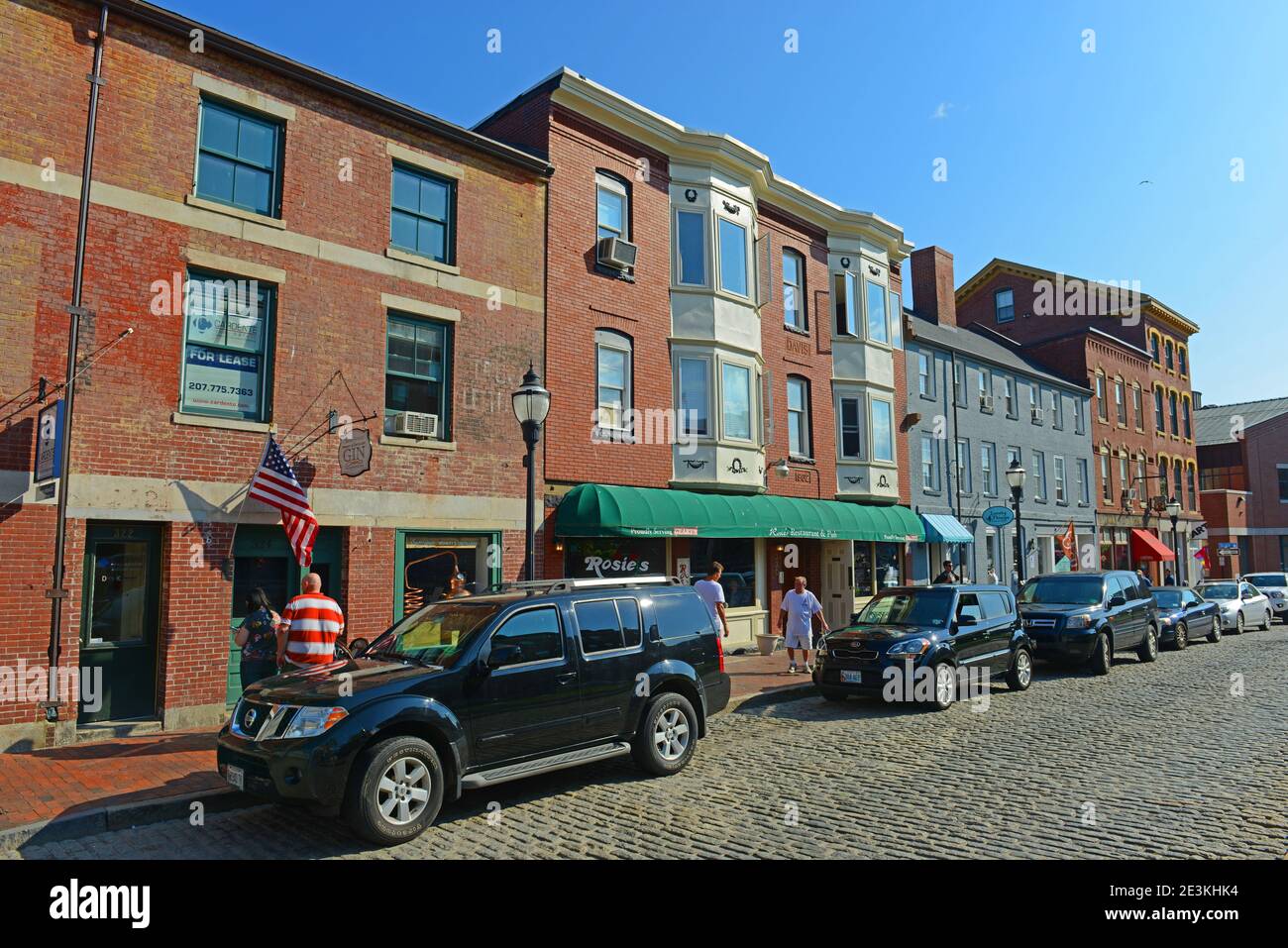 Portland Old Port is filled with 19th century brick buildings and is ...