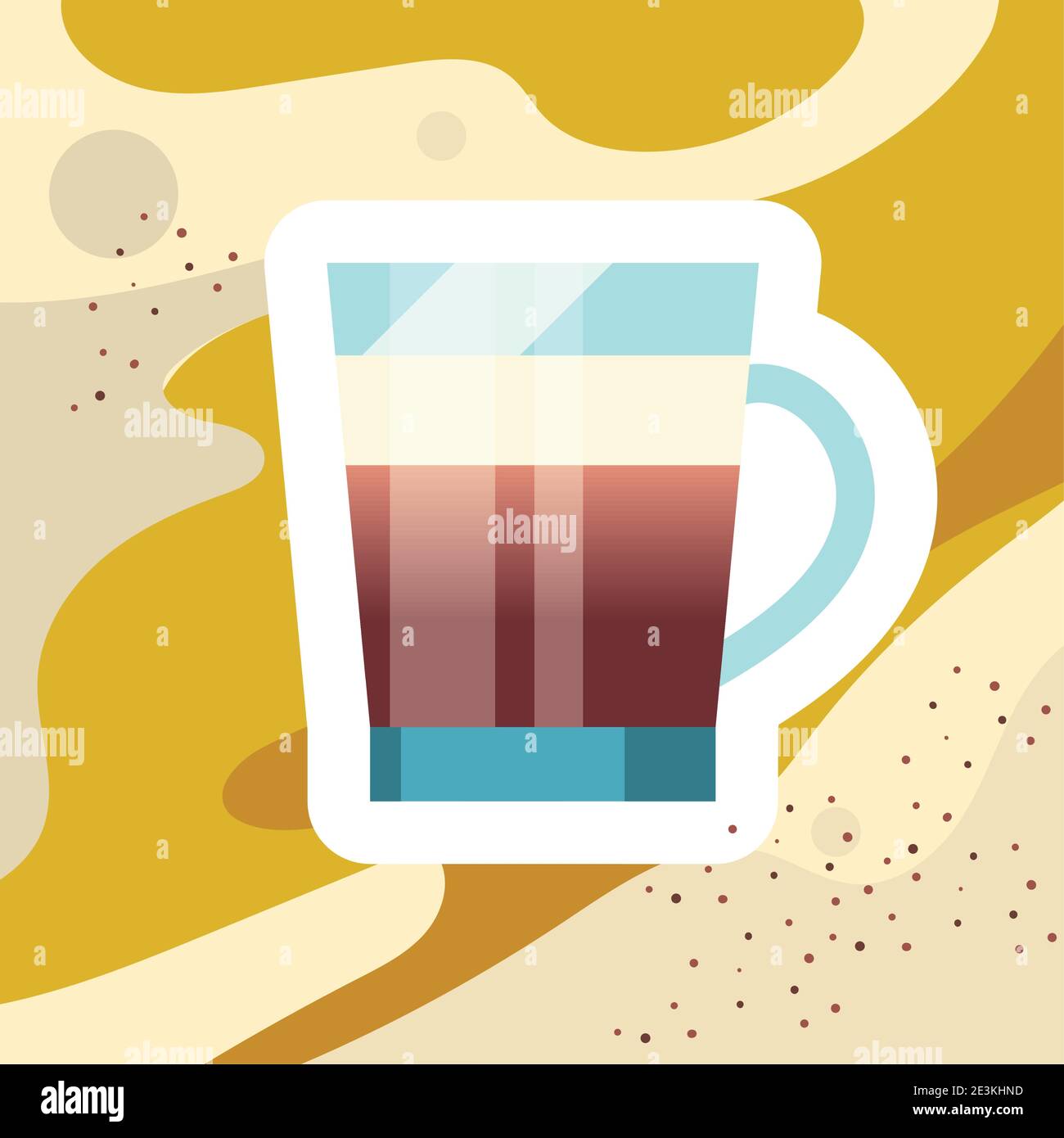 coffee glass cup design of drink caffeine breakfast and beverage theme ...