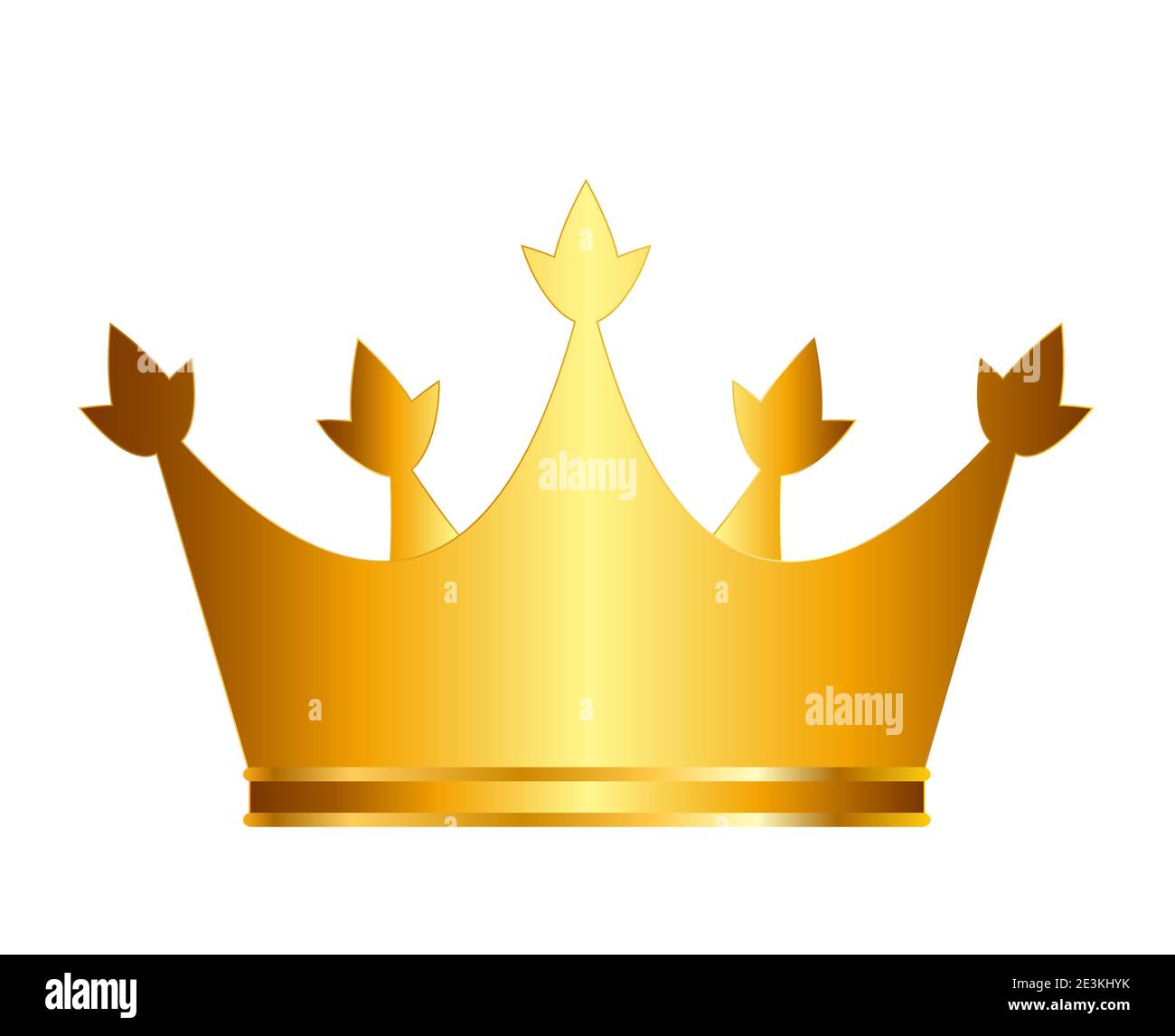 Princess Golden Crown Icon Isolated on white Background Vector ...