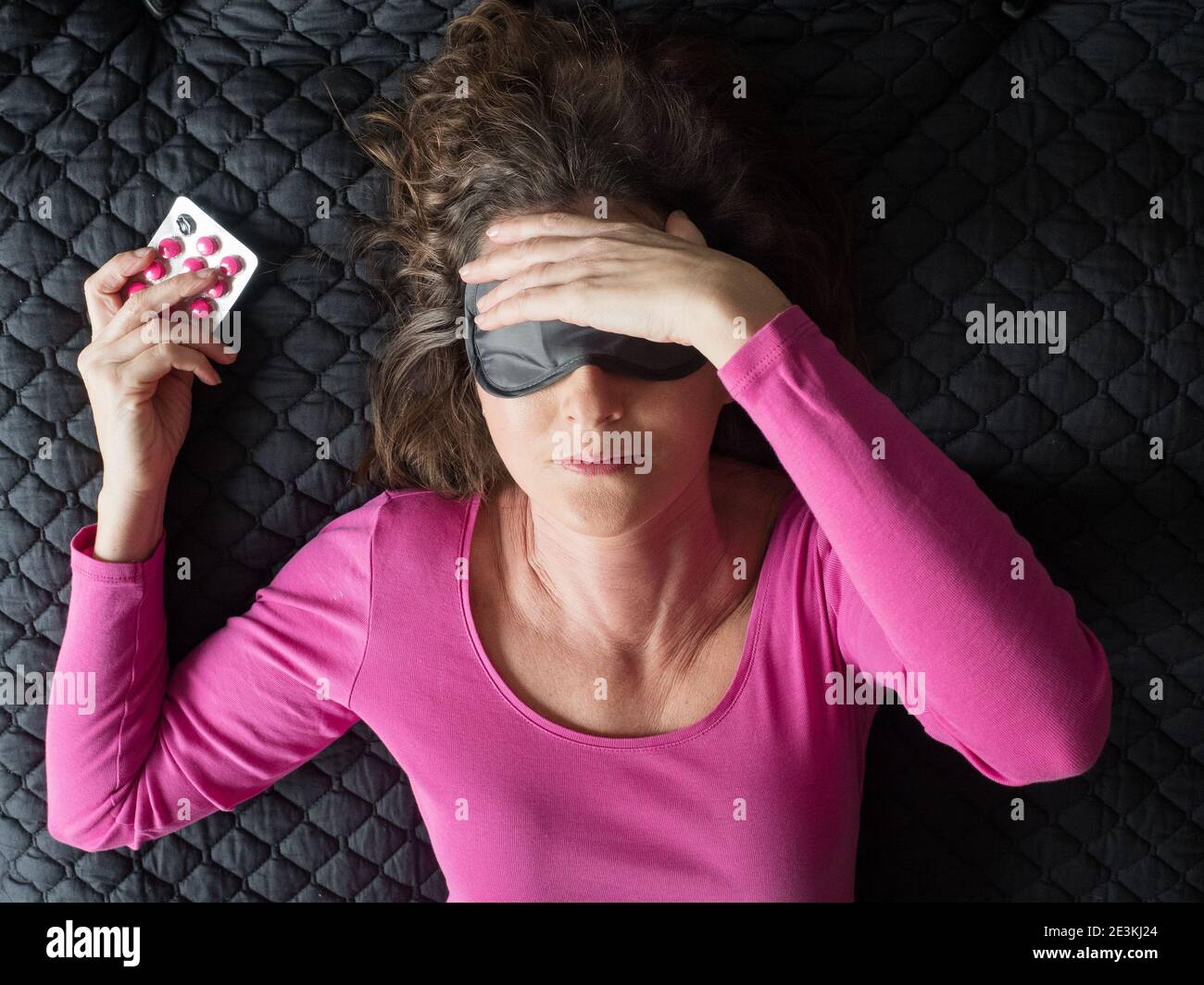 Person in a bed overhead hi-res stock photography and images - Alamy