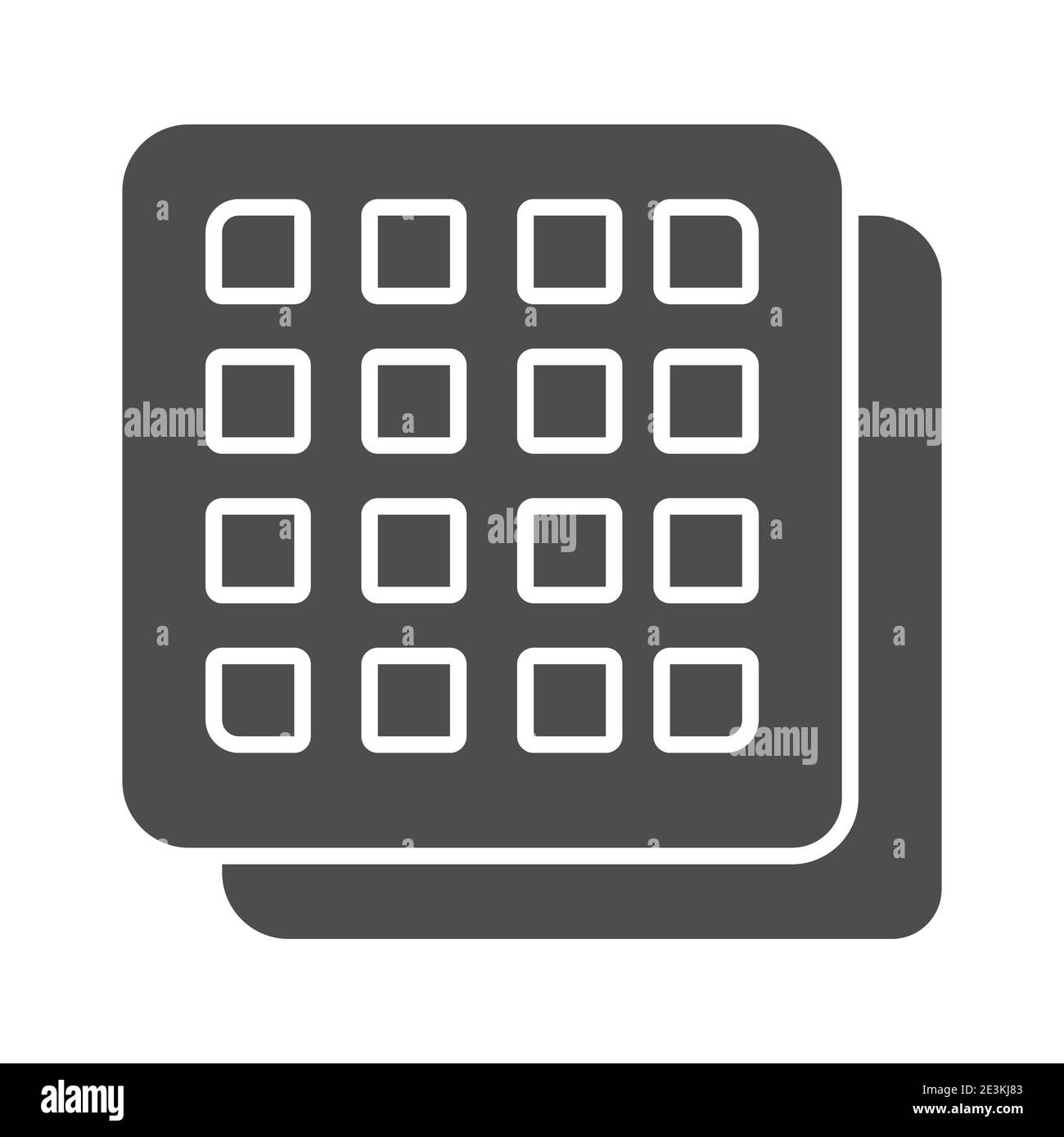 Square cookies solid icon, confectionary concept, crispy biscuit cookie ...