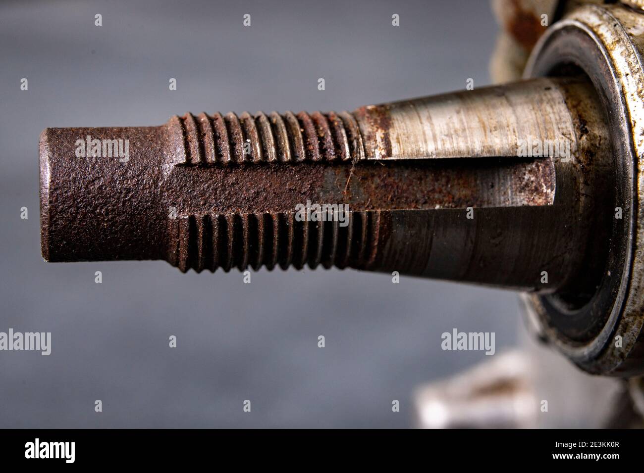 Metal motor shaft with space for a spigot. Location of the electrical ...