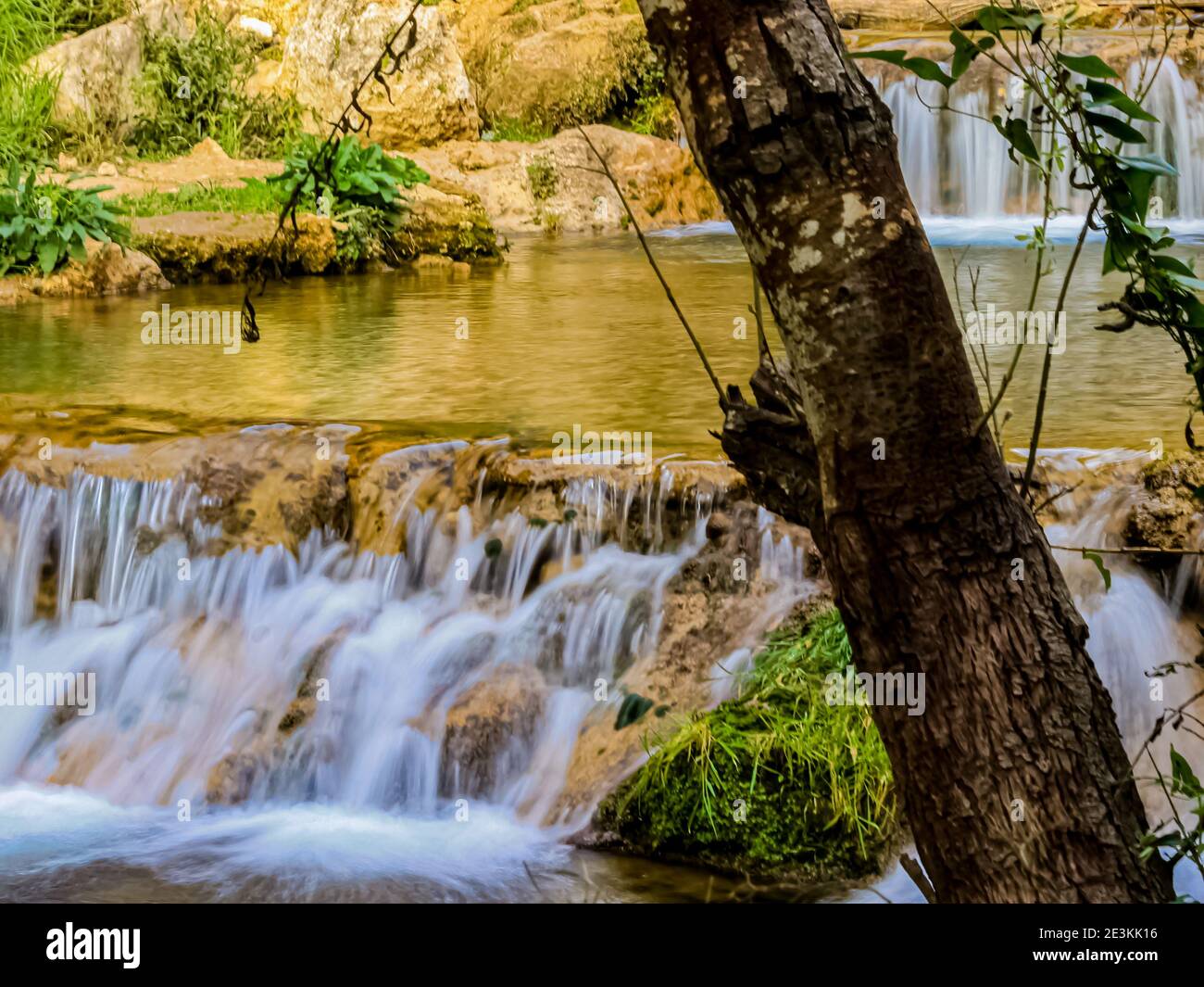 Flowing waterfall in Akchour, Chefchaouen, Morocco Stock Photo - Alamy