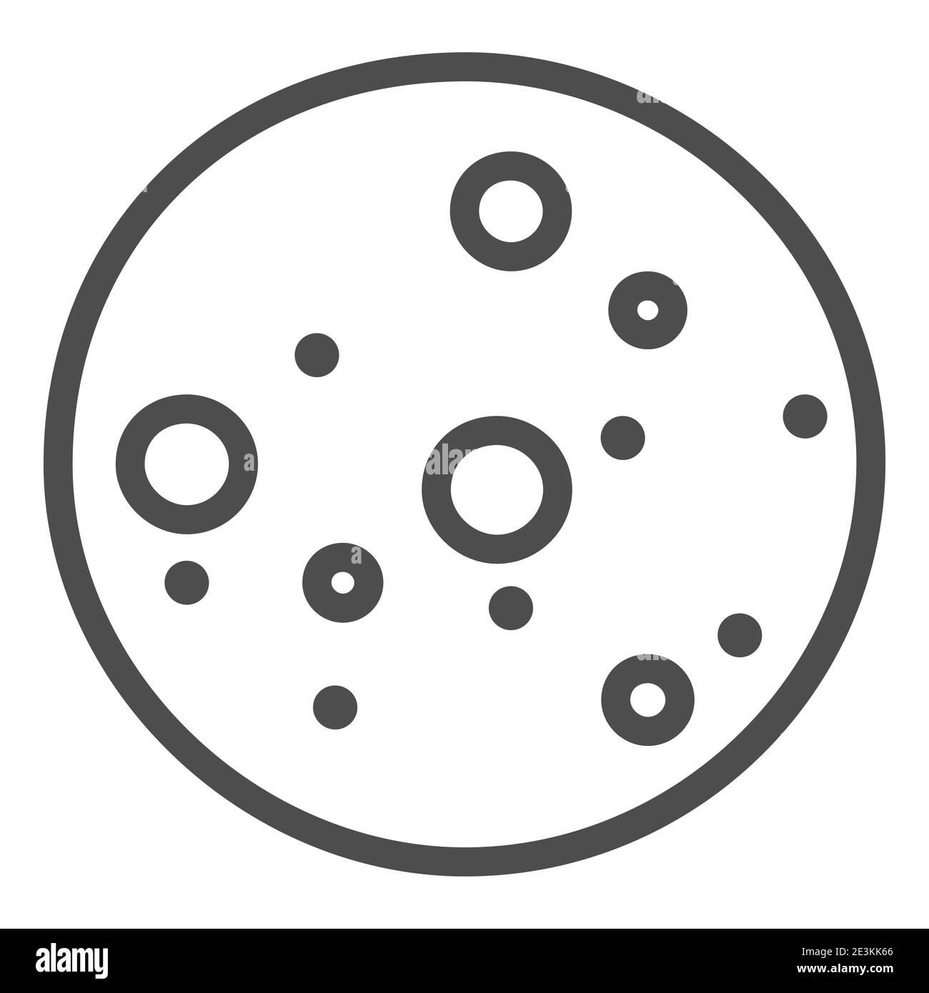 Cookie Biscuit line icon, confectionary concept, Cookies sign on white ...