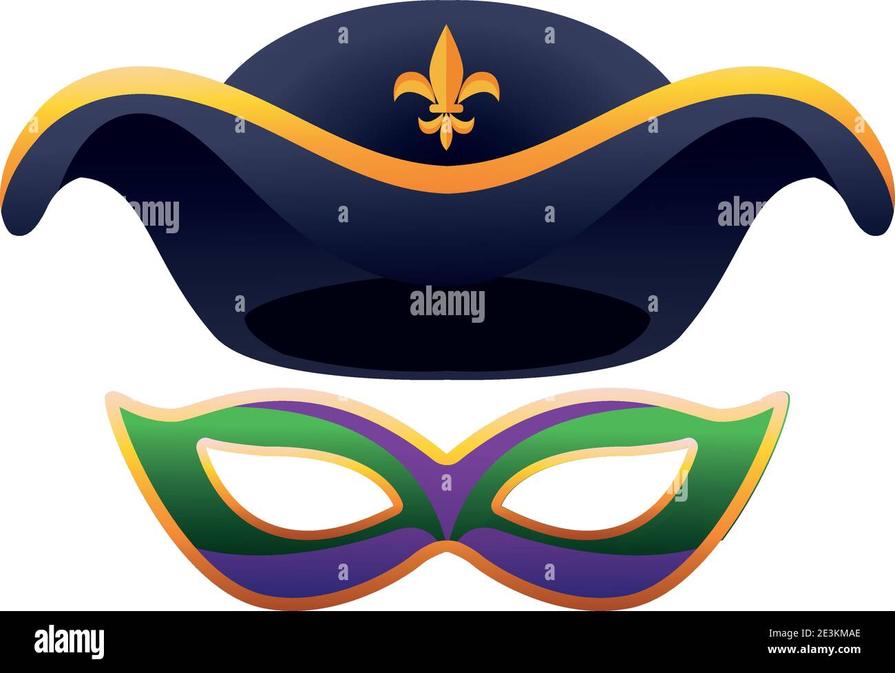 pirate hat and mardi gras mask icon vector illustration design Stock ...