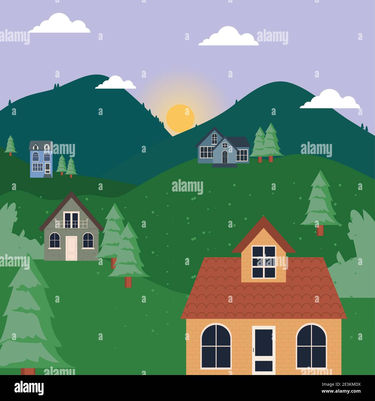 houses at pine trees landscape design, Home real estate and building ...