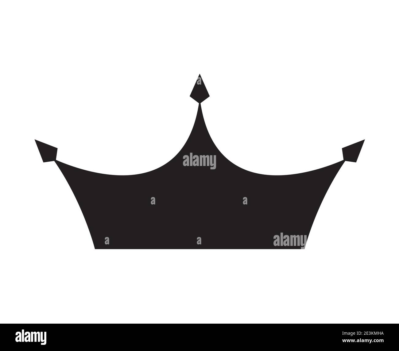 Simple Black Crown Icon Vector Illustration Stock Vector Image & Art ...