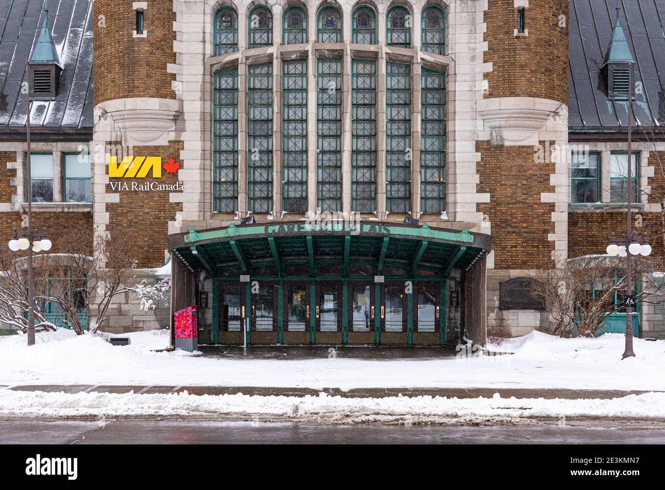 The railway station (Gare du Palais) of Quebec city Stock Photo - Alamy