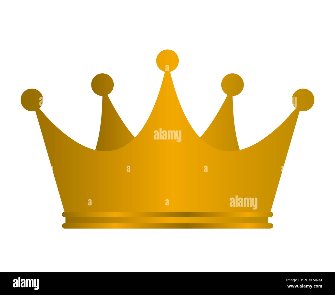 Princess Golden Crown Icon Isolated on white Background Vector ...