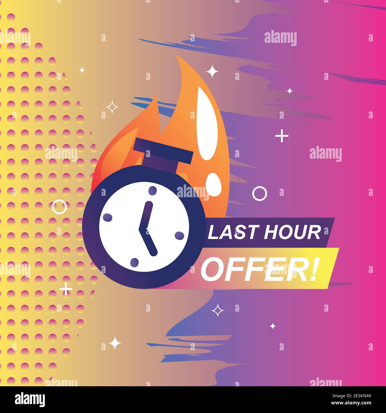 last hour offer with chronometer and flame design, sale offer shopping ...