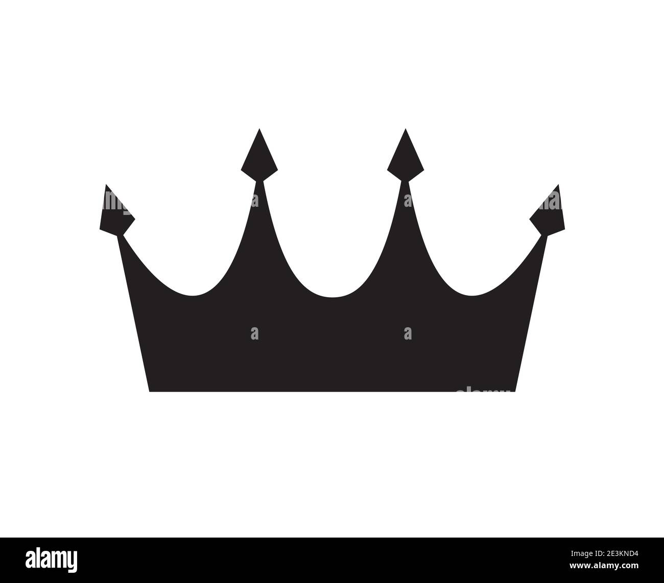 Simple Black Crown Icon Vector Illustration Stock Vector Image & Art ...