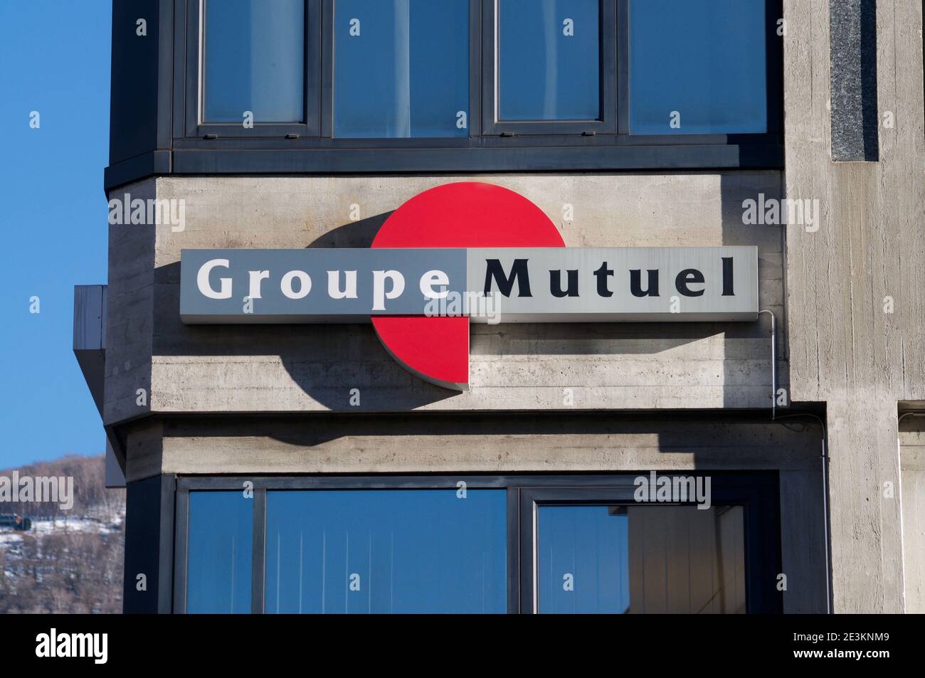 Lugano, Switzerland - 13th January 2021 : View of Groupe Mutuel ...