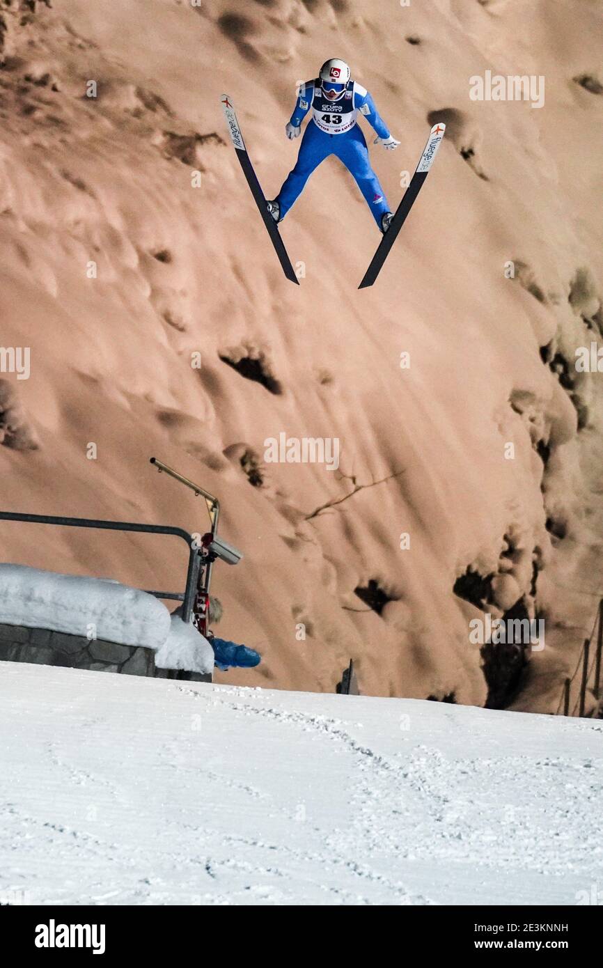 Marius Lindvik seen in action during the individual competition of the ...
